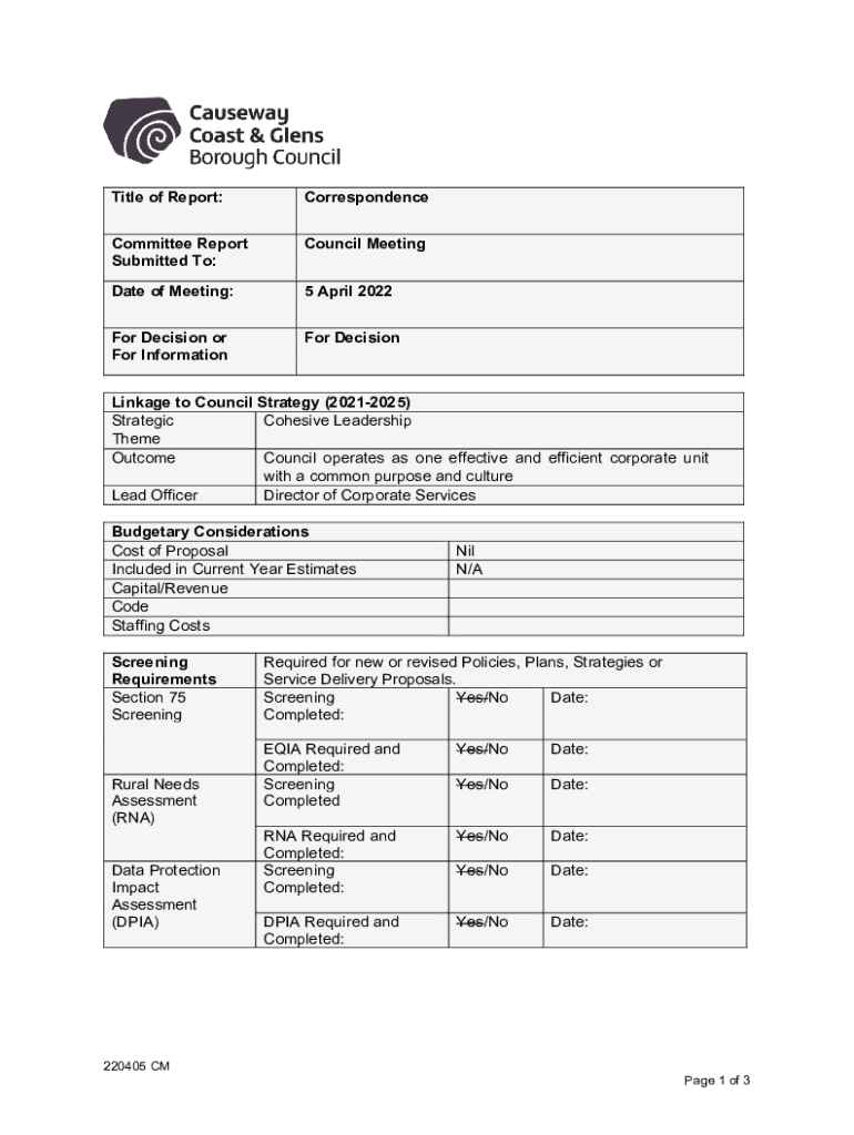 Fillable Online 220405 CM Item 14 Correspondence Report DRAFT. Housing ...