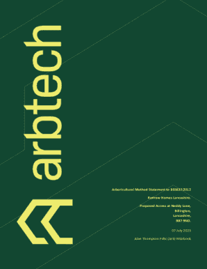 Fillable Online Arboricultural Method Statement to BS5837:2012 Fax ...