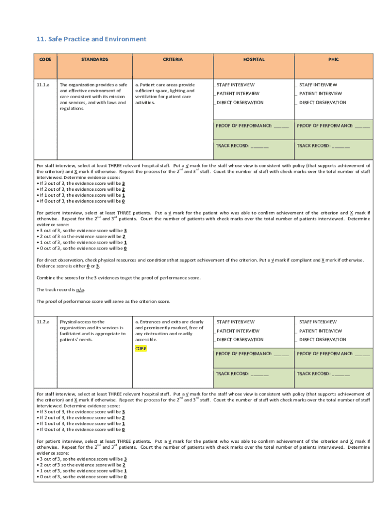 Fillable Online Environment of Care Management Plan Templates for ...