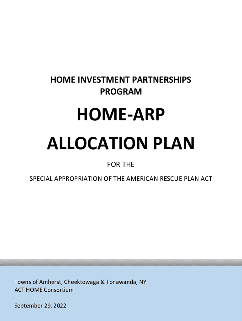 Fillable Online ACT HOME Consortium HOME-ARP Allocation Plan Final - 9. ...