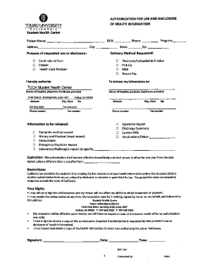 Fillable Online Health Information Authorization and Disclosure Form ...