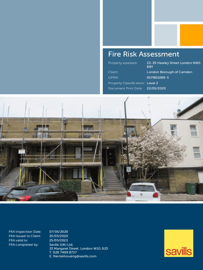 Fillable Online Fire Risk Assessment London UKLandlord & Commercial ...