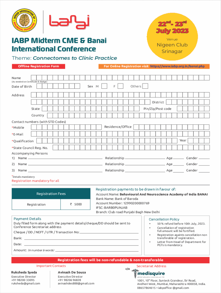 Fillable Online IABP midterm cme and Banai Registration form F1.cdr Fax ...