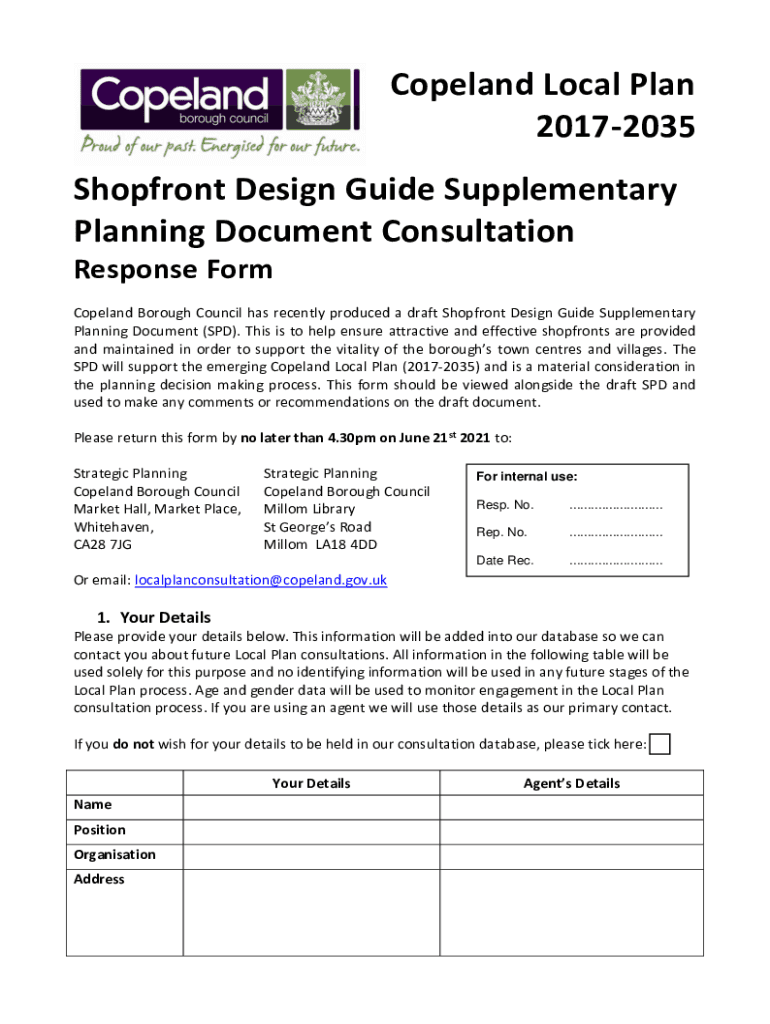 Fillable Online Strategic Design Supplementary Planning Document Fax ...