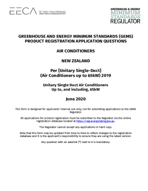 Fillable Online GEMS Product Application Form Questions - AC Unitary ...