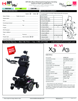 Fillable Online TRD0635 TDX-SP2 HD Bariatric Order Form Rev G ... Fax ...