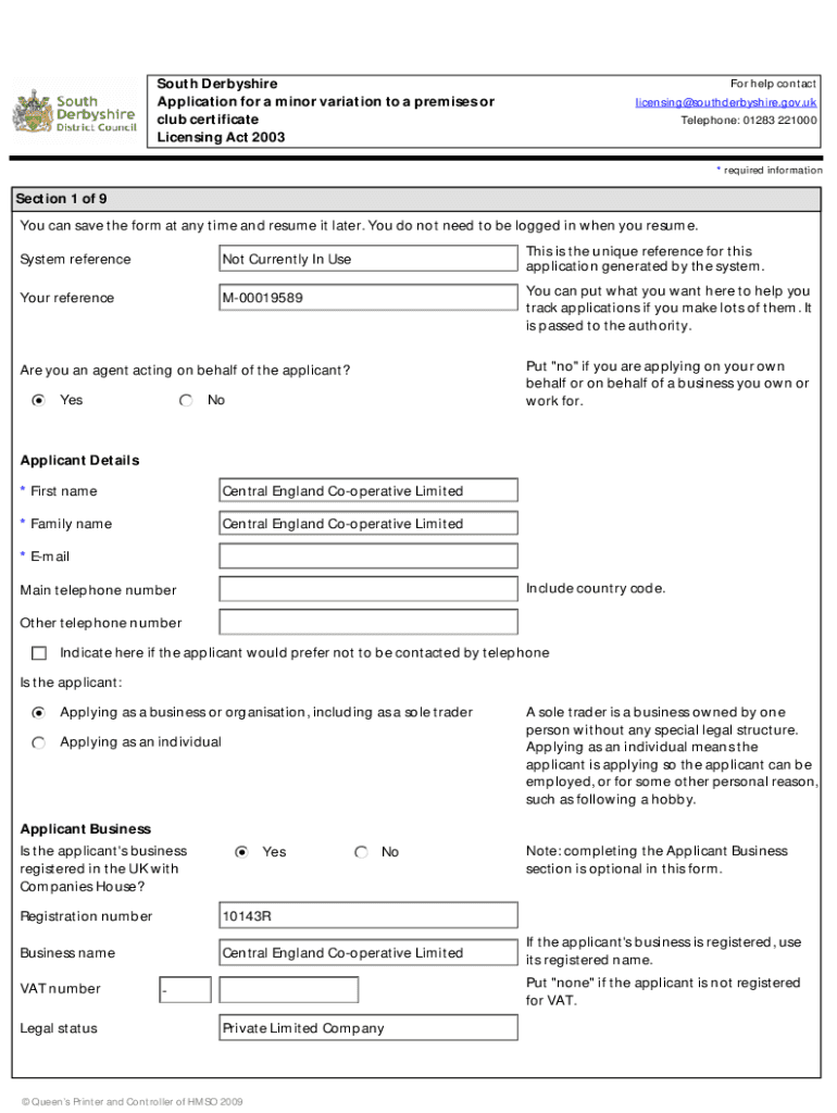 Fillable Online NOTICE OF APPLICATION FOR A PREMISE LICENCE/CLUB ... Fax Email Print - pdfFiller