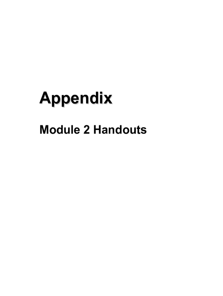 Fillable Online Module 2 Handouts of Military Trainers Guide Fax Email ...