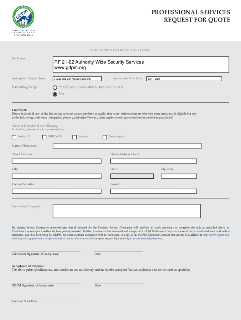 Fillable Online RFP-22-06-Make-Ready-Unit-Turns-Authority-Wide- ... Fax ...