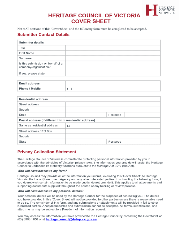 Fillable Online heritagecouncil vic gov Victorian Aboriginal Heritage ...