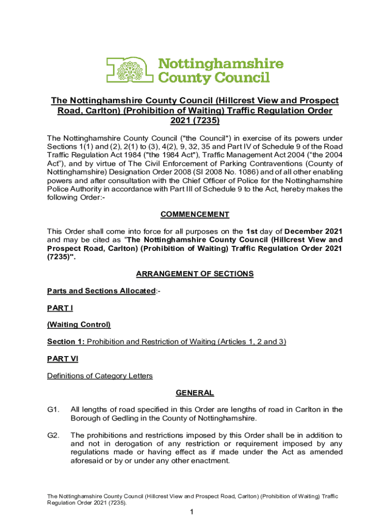 Fillable Online tro trafficpenaltytribunal gov The Nottinghamshire ...