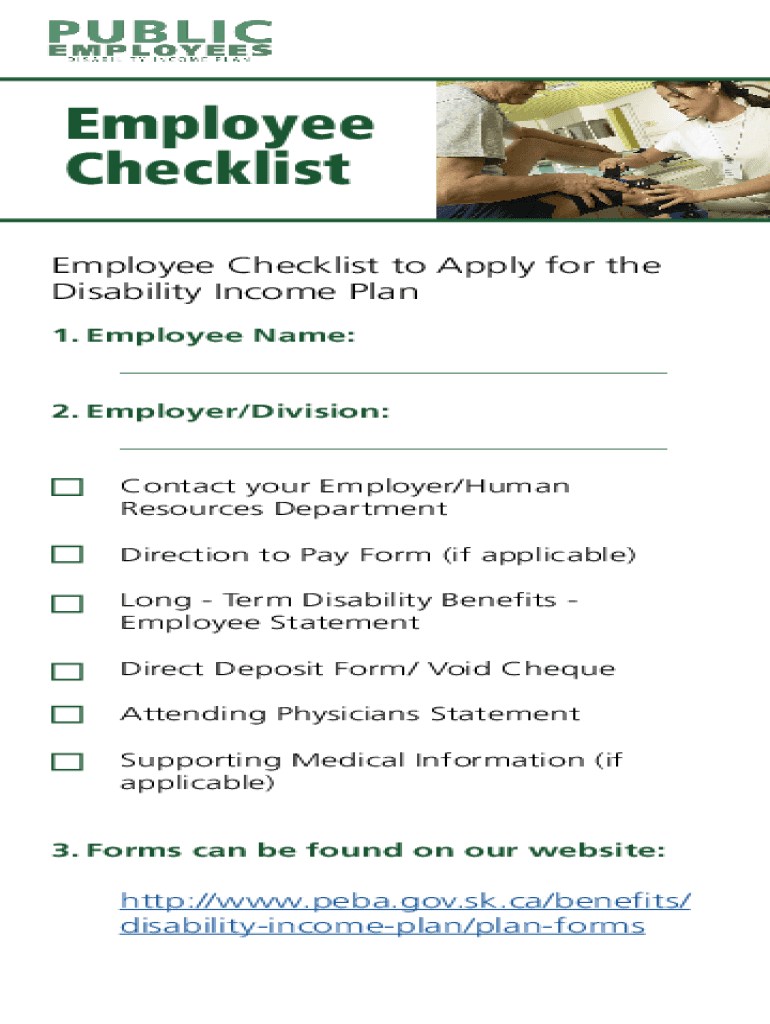 Fillable Online Employee Checklist to Apply for the Fax Email Print ...