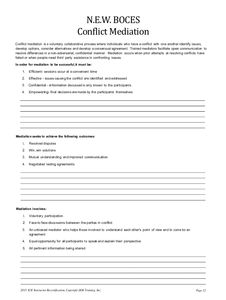 Fillable Online NEW BOCES Conflict Mediation Form.docx Fax Email Print ...
