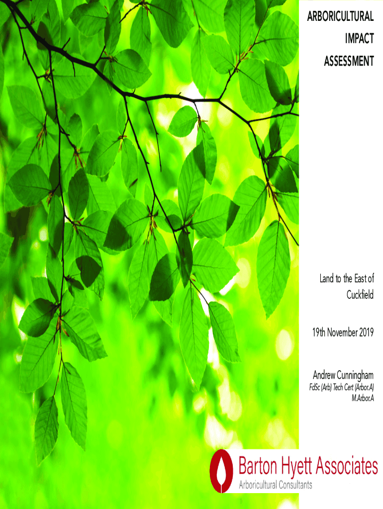 Fillable Online Arboricultural Impact Assessment Jerrings Hall Farm Fax ...