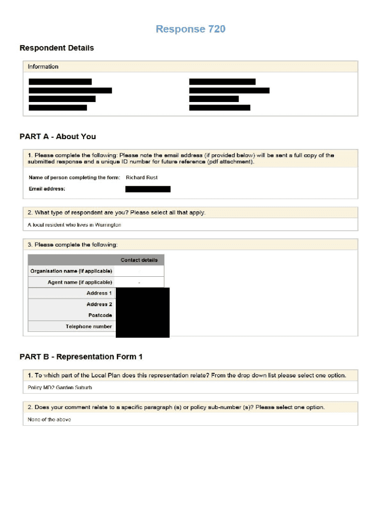 Fillable Online Response 720 Fax Email Print - pdfFiller