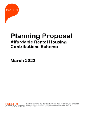 Fillable Online Planning Proposal - Affordable Rental Housing ...
