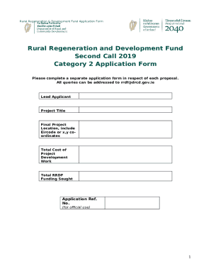 Rural Regeneration and Development Fund Application Doc Template ...