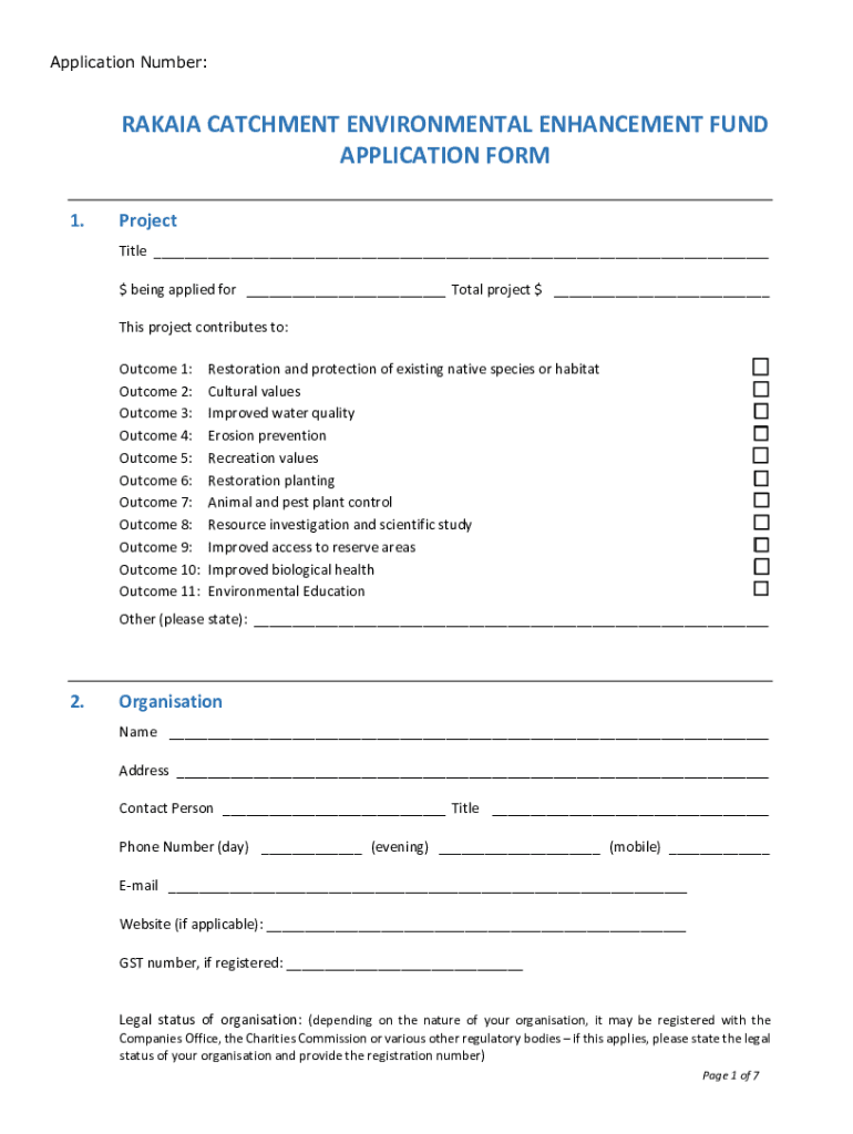 Fillable Online Rakaia Catchment Environmental Enhancement Application ...