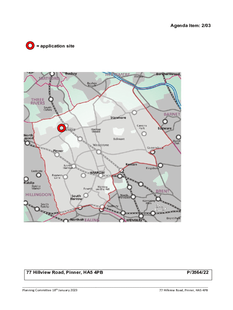 Fillable Online 2/03application site 77 Hillview Road, Pinner, HA5 4PB ...