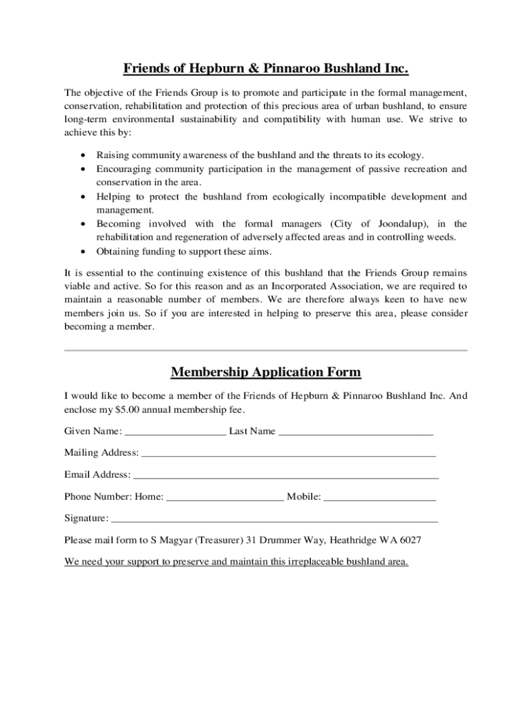 Fillable Online Friends of the Hepburn Center - Facebook Fax Email Print - pdfFiller