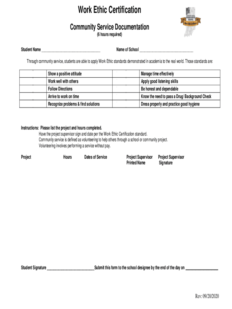 Fillable Online Work Ethics Certificate Fax Email Print - pdfFiller