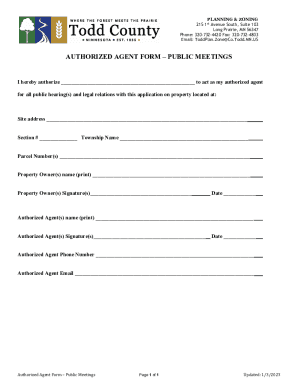 Fillable Online Application AUTHORIZED AGENT FORM Meetings2023 Fax ...