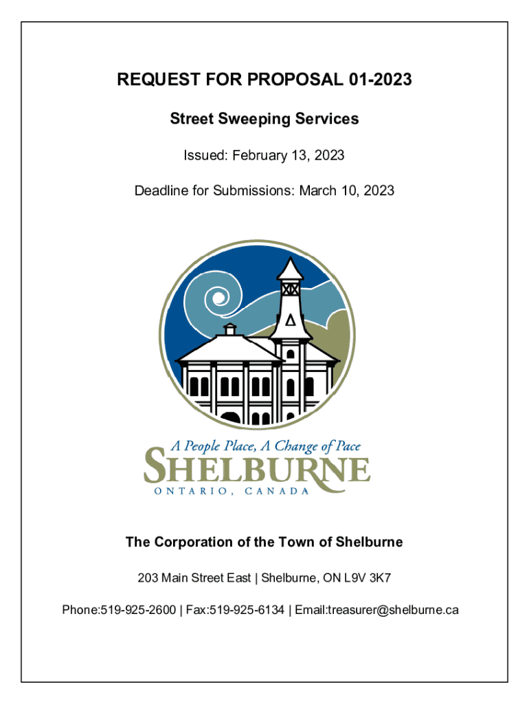 Fillable Online Request for Proposal for Street Sweeping Maintenance ...