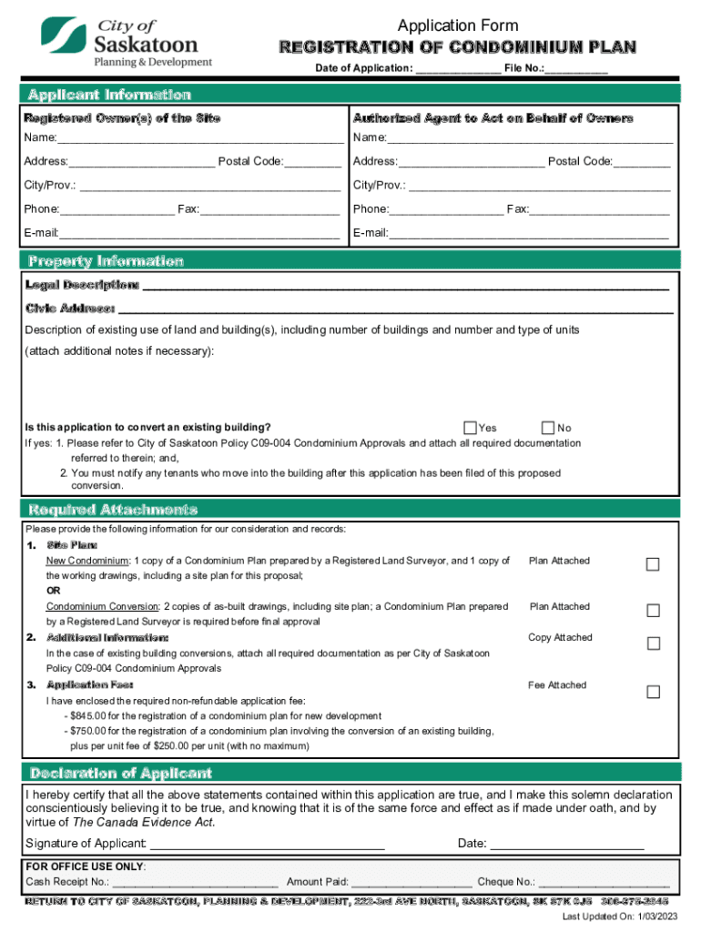 Fillable Online Instructions for Condominium Applications Steps in the ...
