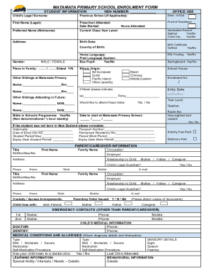 Fillable Online matamataprimary school MATAMATA PRIMARY SCHOOL ...
