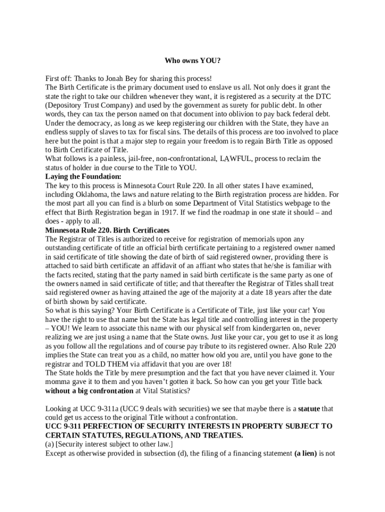 Jonah bey birth certificate authentication: Fill out & sign ... Doc ...