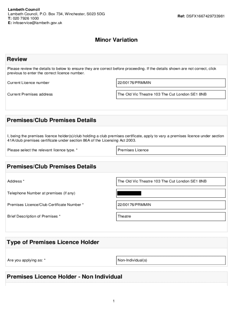 Fillable Online The Lambeth (Charged-For Parking Places) (Map-Based) ( ... Fax Email Print ...