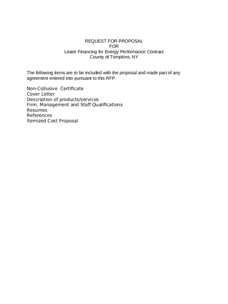 Request for Proposal - PPA Doc Template | pdfFiller