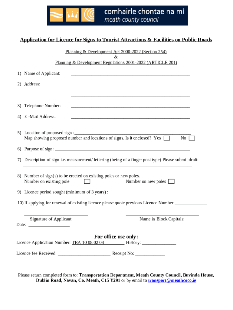 Apply for brown tourist signs on roads that Highways ... Doc Template ...