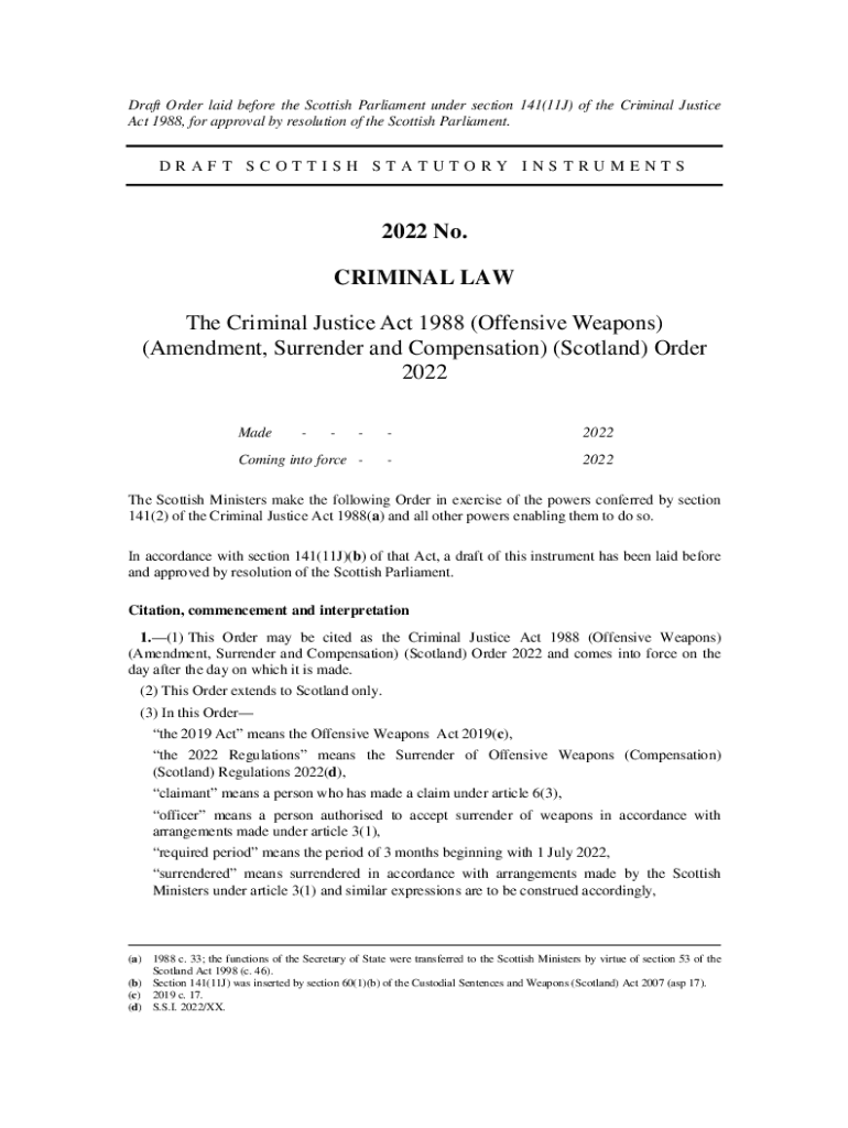 Fillable Online Scottish Statutory Instrument Tracker Report Fax Email ...