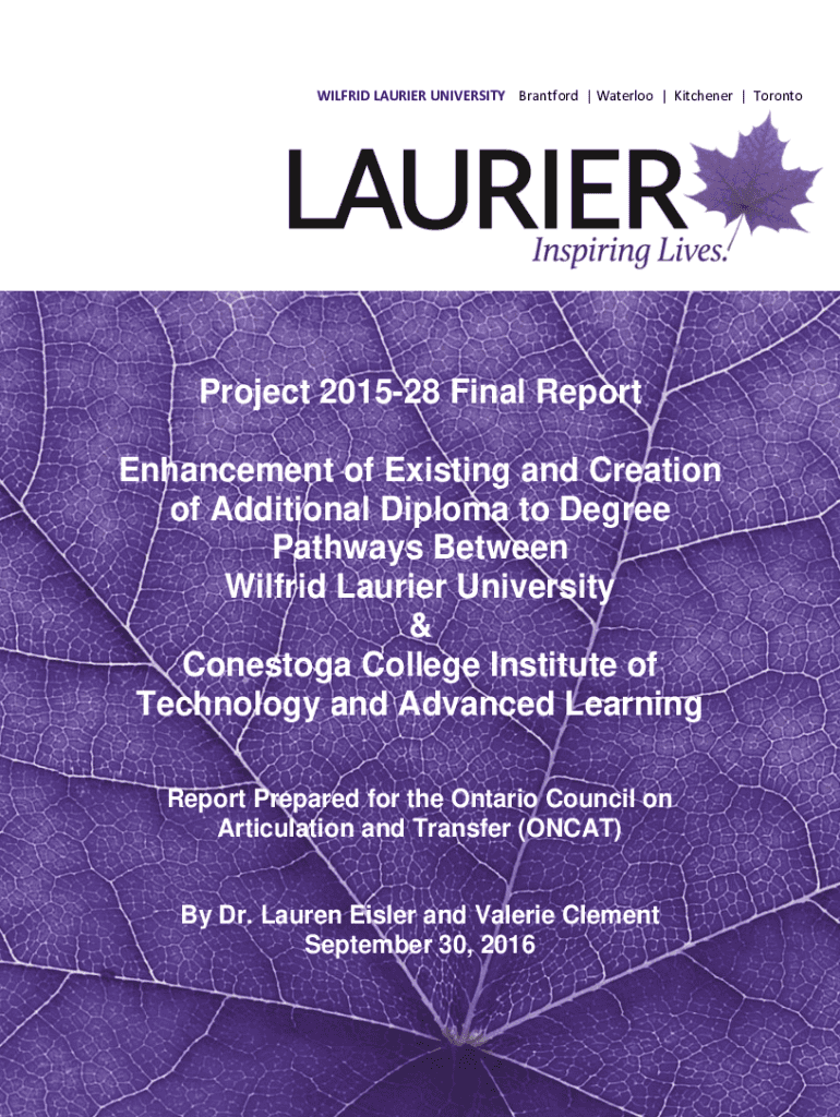 Fillable Online Laurier and Fleming College renew diploma-degree ...
