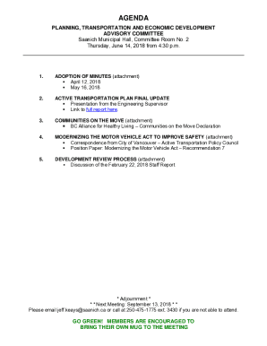 Fillable Online AGENDA PLANNING, TRANSPORTATION AND ... Fax Email Print ...
