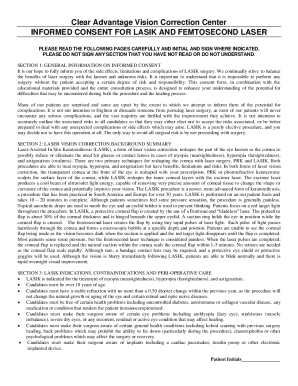 Fillable Online INFORMED CONSENT FOR LASER REFRACTIVE EYE ... Fax Email ...