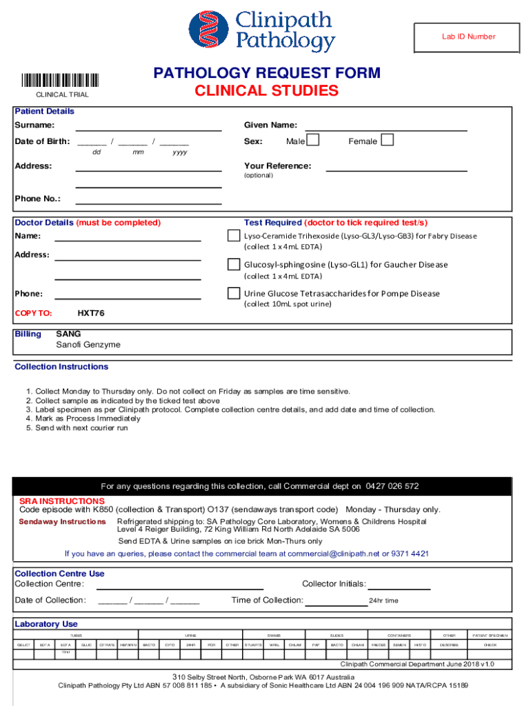 Fillable Online Tier 2 Blood Collection - SA FORM.xlsx - Sanofi Genzyme ...