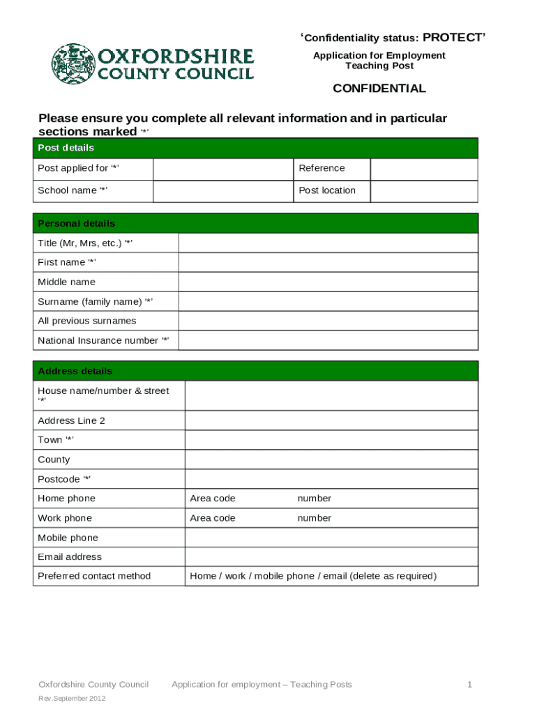Please ensure you complete all relevant ination and in particular sections marked '*' Doc ...