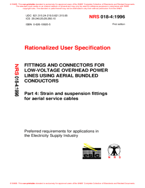Fillable Online NRS 018-4. Fittings and connectors for low-voltage ...