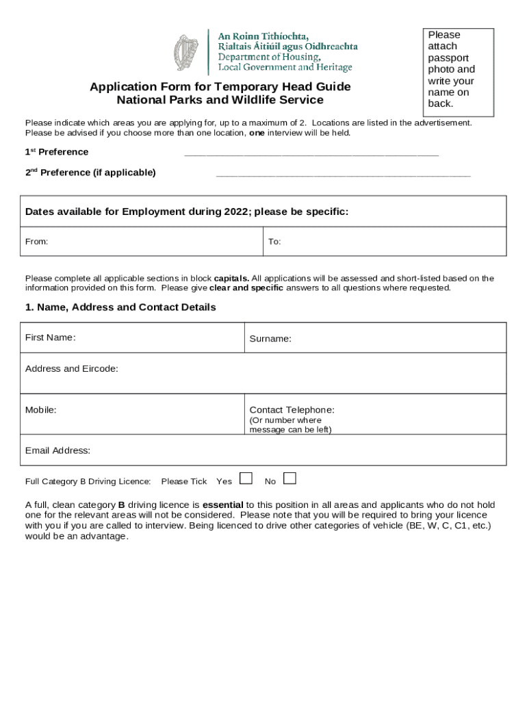 Applicant's guide - Parks Canada Doc Template | pdfFiller