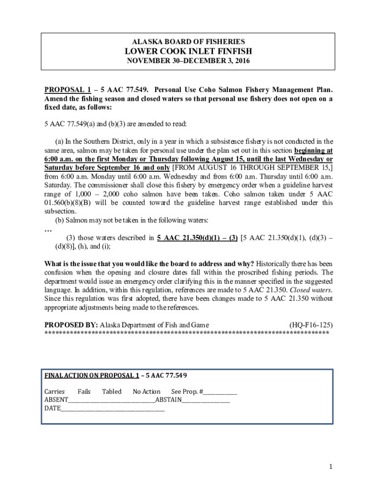 Fillable Online Fisheries of the Exclusive Economic Zone Off Alaska; Cook ... Fax Email Print ...
