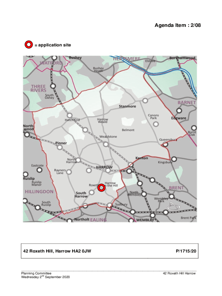 Fillable Online application site 42 Roxeth Hill, Harrow HA2 0JW P/1715/ ...
