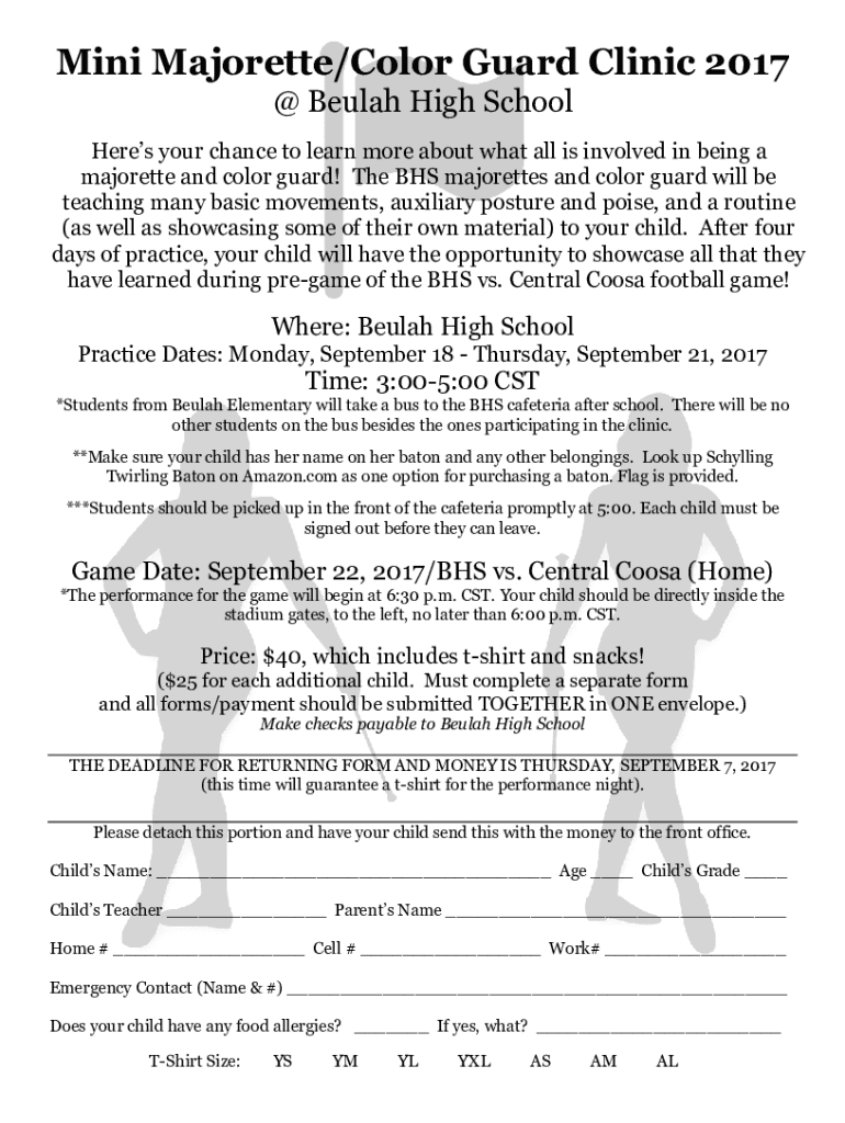 Fillable Online Color Guard, Majorettes to perform at Radio City Music ...