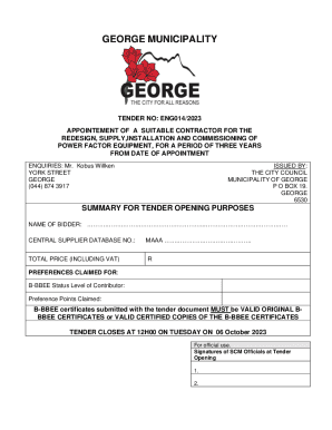 Fillable Online Appointment of a Suitable Contractor for the Redesign ...