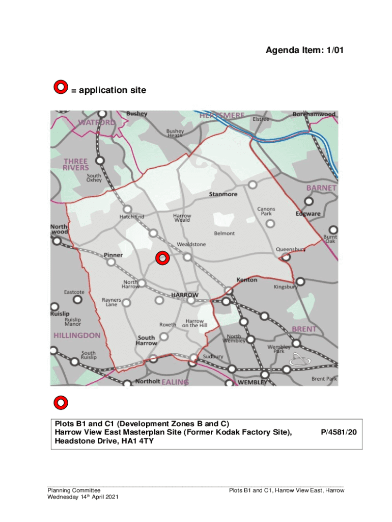 Fillable Online 1-01 Harrow View East Plots B1 and C1 Development Zones ...
