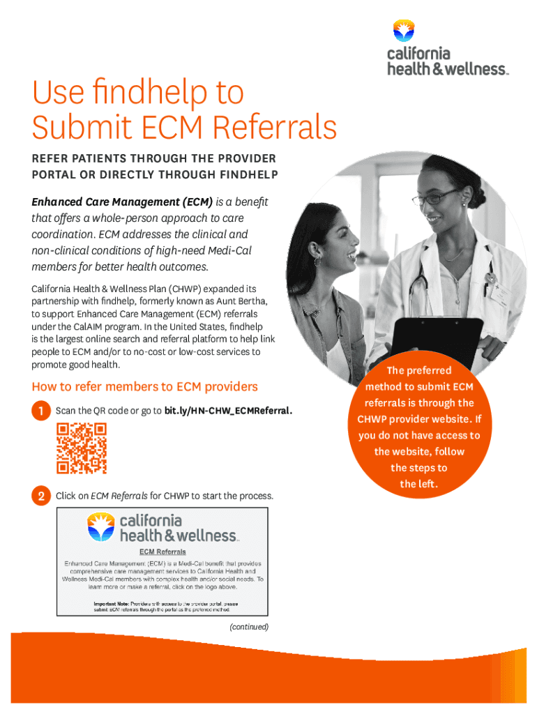 Fillable Online Use findhelp to Submit ECM Referrals. FLY1090600EH02w23 ...