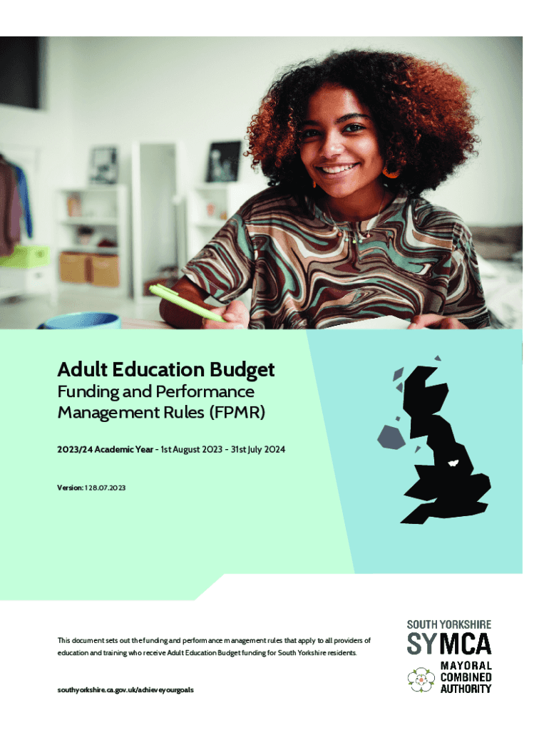 Fillable Online GMCA Adult Education Budget Funding and Performance ...