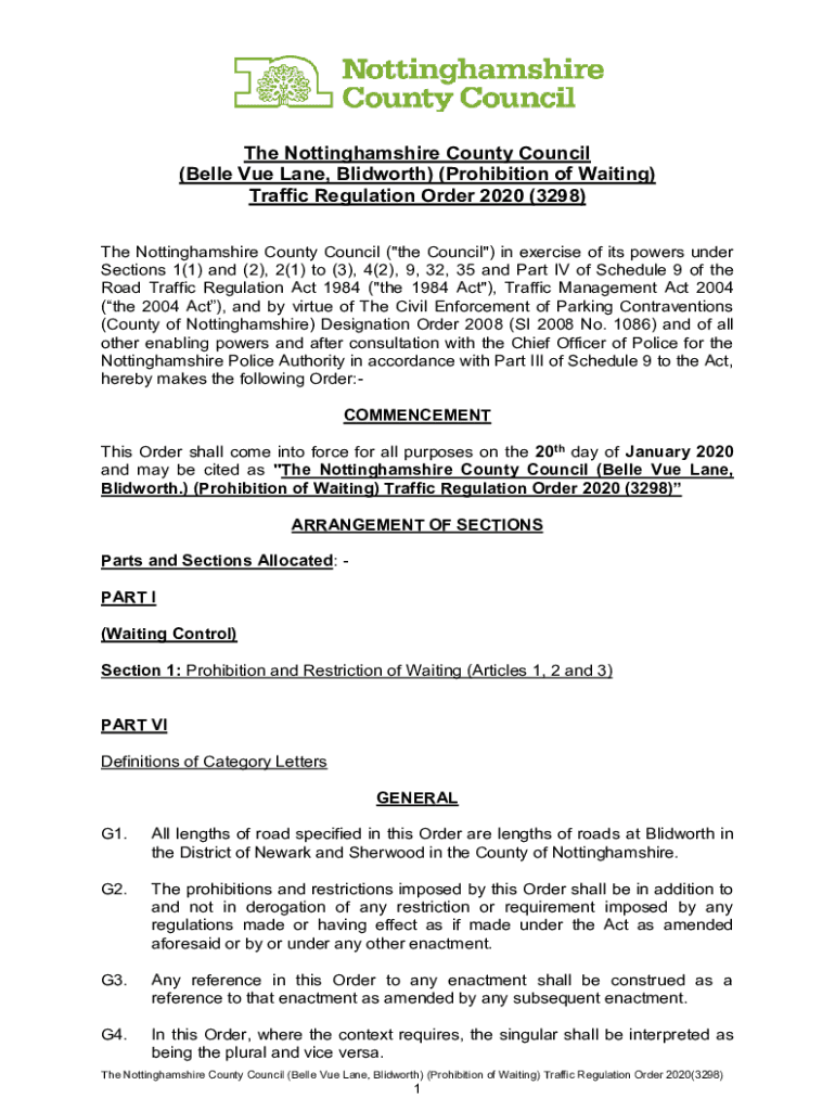 Fillable Online tro trafficpenaltytribunal gov The Nottinghamshire ...