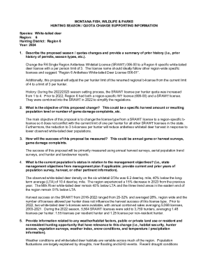 Fillable Online fwp mt White-tailed deer Region: 6 Fax Email Print - pdfFiller